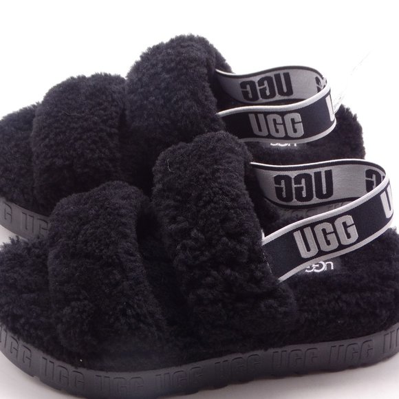 UGG | Shoes | Ugg Oh Fluffita Khaki Sheepskin Open Toe Slingback ...